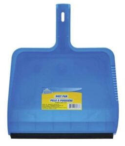 scrub buddies large jumbo heavy duty commercial dustpan for home, kitchen, bath, office blue dust pan