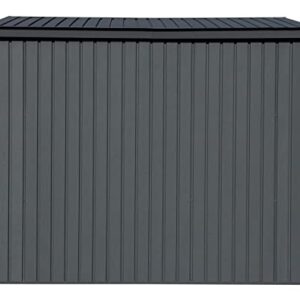 Sojag 8' x 5' Denali Outdoor Lockable Steel Storage Building with Windows, Anthracite