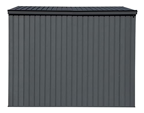 Sojag 8' x 5' Denali Outdoor Lockable Steel Storage Building with Windows, Anthracite