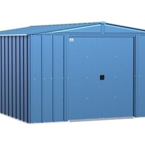 Arrow Classic Steel Storage Shed, 10x14, Blue Grey