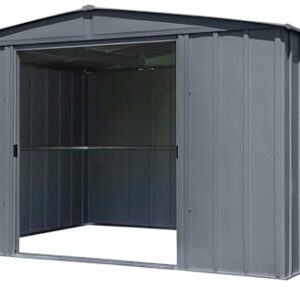 Arrow Classic Steel Storage Shed, 10x8, Charcoal