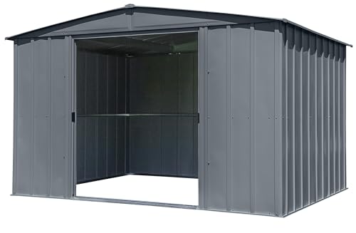 Arrow Classic Steel Storage Shed, 10x8, Charcoal