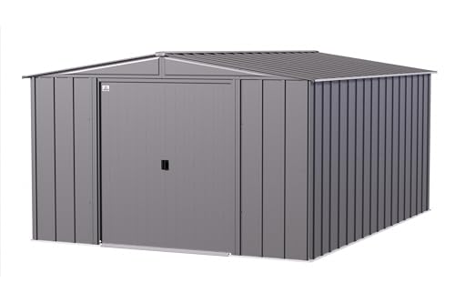 Arrow Classic Steel Storage Shed, 10x14, Charcoal