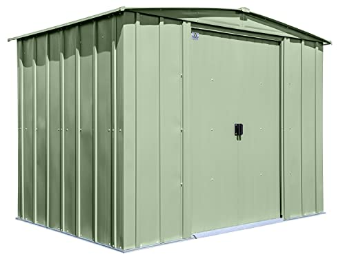 Arrow Classic Steel Storage Shed, 8x6, Sage Green