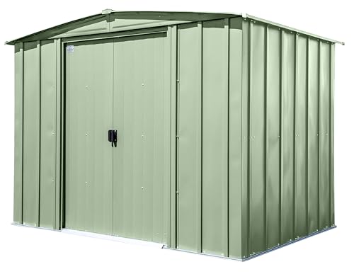 Arrow Classic Steel Storage Shed, 8x6, Sage Green