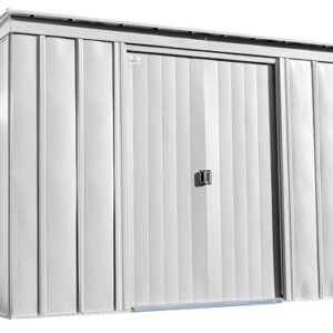 Arrow Classic Steel Storage Shed, 10x4, Flute Grey