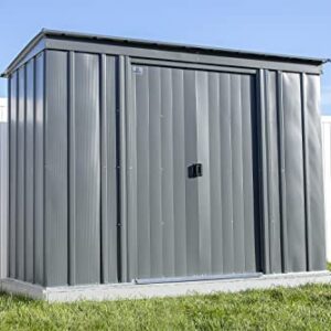 Arrow Classic Steel Storage Shed, 8x4, Charcoal