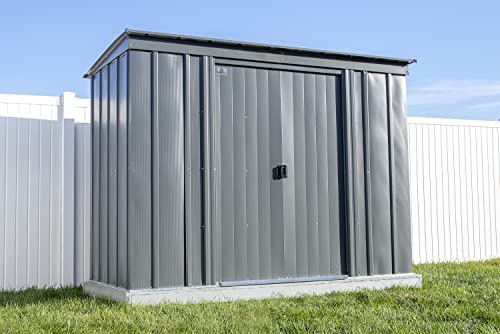 Arrow Classic Steel Storage Shed, 8x4, Charcoal