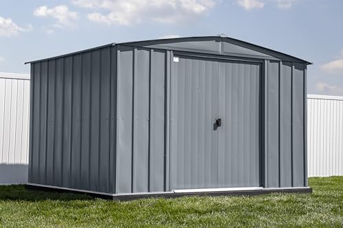 Arrow Classic Steel Storage Shed, 10x8, Charcoal