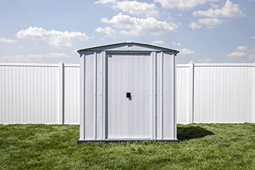 Arrow Classic Steel Storage Shed, 6x7, Flute Grey