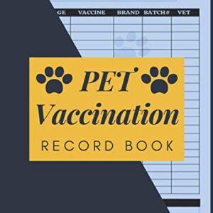 Pet Vaccination Record Book: Pet Medical Health & Vaccine Track Journal Notebook | Puppy Vaccination Shot Organizer Card | Veterinary Immunization Schedule