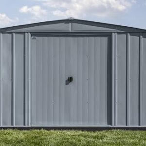 Arrow Classic Steel Storage Shed, 10x14, Charcoal