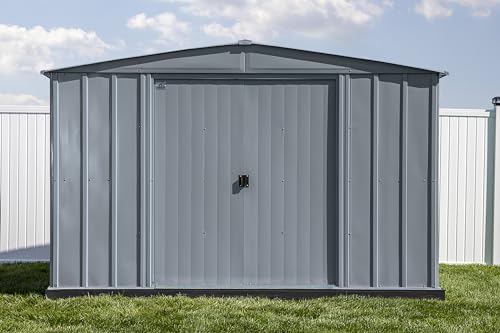 Arrow Classic Steel Storage Shed, 10x14, Charcoal