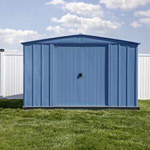 Arrow Classic Steel Storage Shed, 10x14, Blue Grey