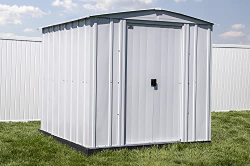 Arrow Classic Steel Storage Shed, 6x7, Flute Grey