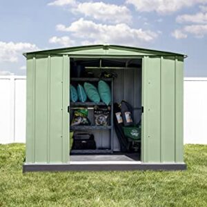 Arrow Classic Steel Storage Shed, 8x6, Sage Green