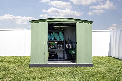 Arrow Classic Steel Storage Shed, 8x6, Sage Green