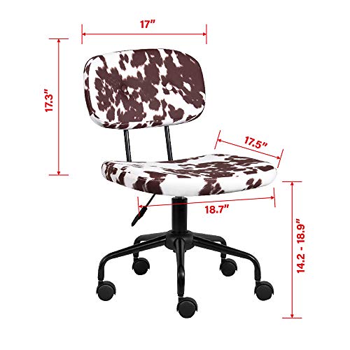 GIA Ayrshire Cow Pattern Without Arms Chair, White and Brown