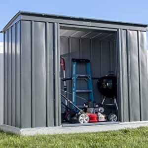 Arrow Classic Steel Storage Shed, 8x4, Charcoal