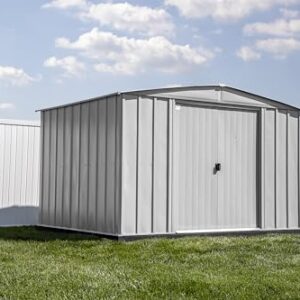 Arrow Classic Steel Storage Shed, 10x8, Flute Grey