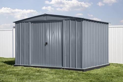 Arrow Classic Steel Storage Shed, 10x8, Charcoal