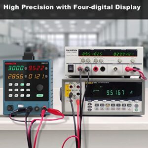 Programmable DC Power Supply (0-30 V 0-10 A) HM310T High Precision 4-Digit Voltage Current Power Time Display Variable Switching Digital Power Supply with PC Software and USB Interface