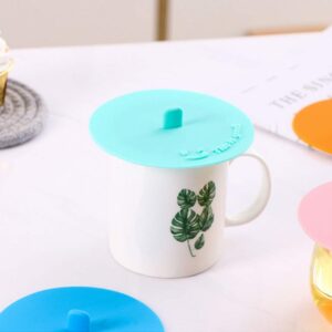 6 Pcs Silicone Cup Lids,Accfore Silicone Cup Covers Lids Anti-dust Airtight Seal for Mugs, Drink Cup,Cups,Glass Cup,Coffee Cup