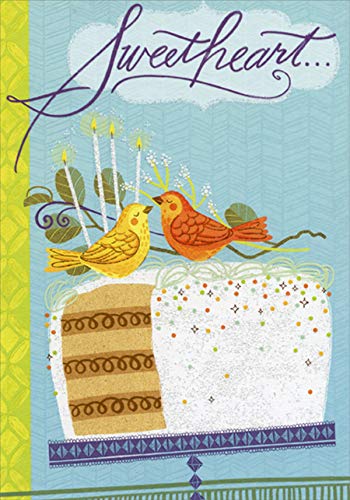 Designer Greetings Two Birds on Cake Sweetheart Birthday Card