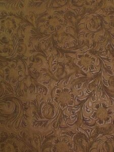 durolast™ vintage western floral pu leather fabric by the yard diy upholstery accessories fashion (nugget)