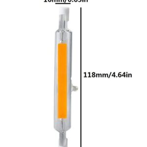 Qixivcom R7s LED Bulbs 118mm 20W LED COB Light Double Ended LED Bulbs 150W Halogen Bulb Replacement Dimmable Warm White 3000K 120V J Type R7s Floodlight J118 Landscape Lights Work Lighting,2 Pack