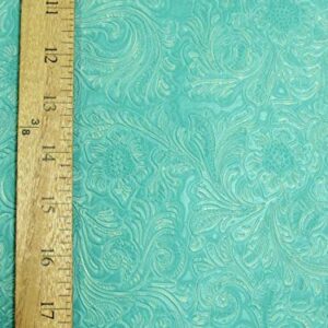 DuroLast™ Vintage Western Floral Pu Leather Fabric by The Yard DIY Upholstery Accessories Fashion (Nugget)