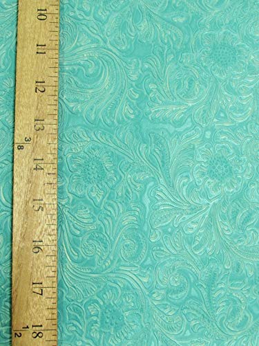 DuroLast™ Vintage Western Floral Pu Leather Fabric by The Yard DIY Upholstery Accessories Fashion (Nugget)