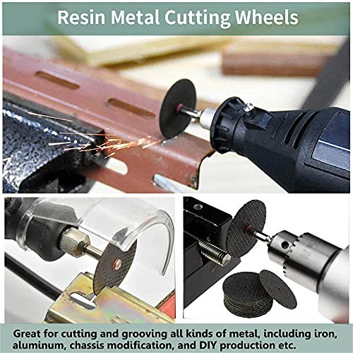 Cutting Wheel Set for Dremel Rotary Tool, HSS Circular Saw Blades, Resin Cutting Discs, 545 Diamond Cutting Wheel, Accessories Cutting Discs with 1/8" Shank for Wood Glass Plastic Stone Metalwith