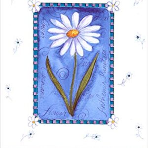 Designer Greetings Single Daisy Inside Blue Foil Lined Frame Cousin Birthday Card