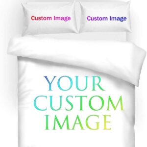 YUKI HOME Personalized Custom Bedding Duvet Cover Sets with Pillowcases Customized Photo Printed Microfiber Modern Bedclothes Bed King Size