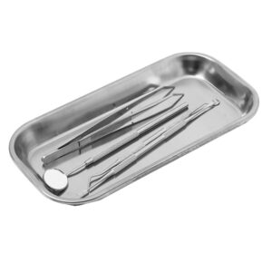 Surgical Tray, 201 Stainless Steel Dental Instrument Tray Tool for Lab Instrument Supplies, Tattoo Tool