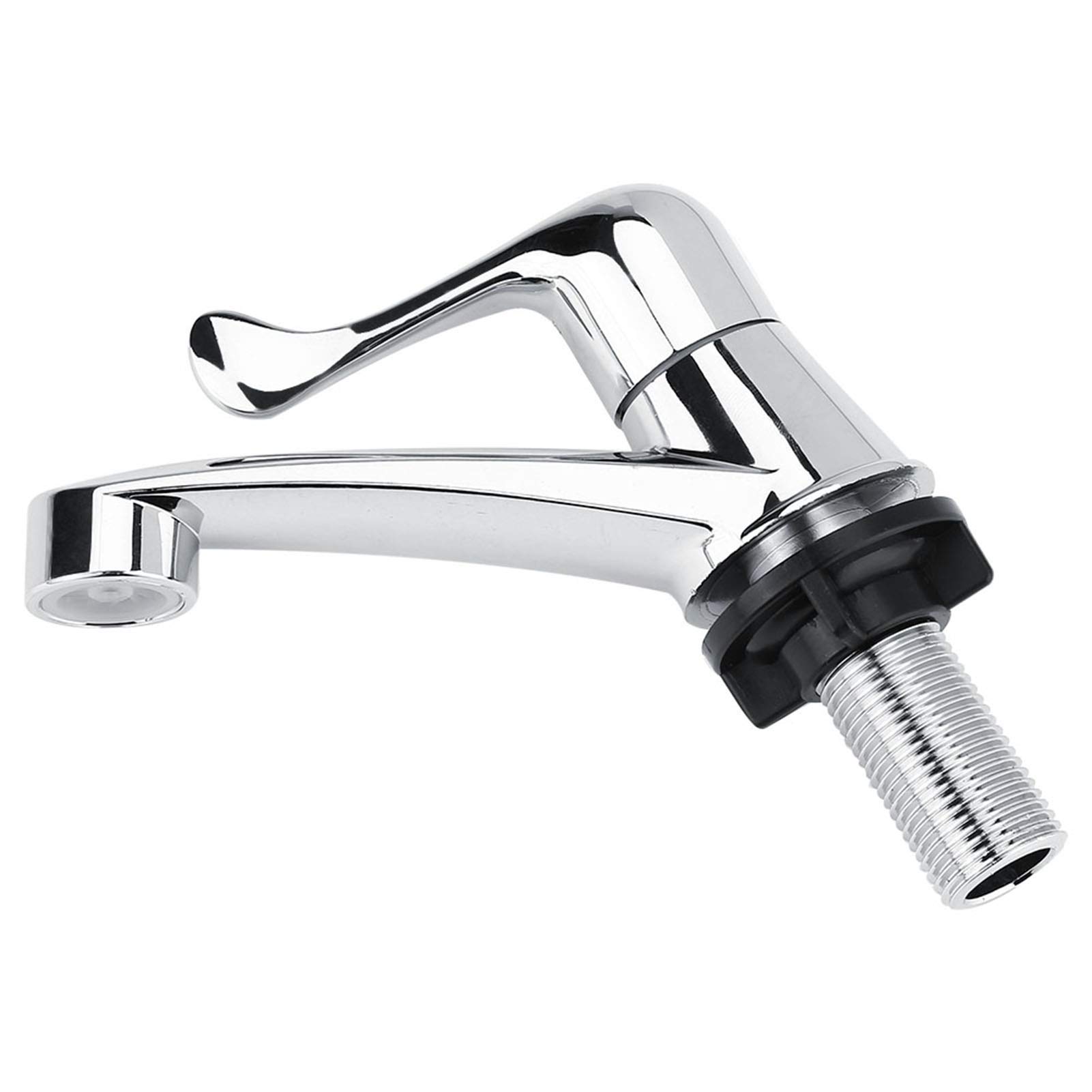 Sink Water Tap, ABS Tail Handle Single Cold Type Water Faucet, Plastic G1/2 Single Hole Single Handle Lavatory Basin Bath Sink Vanity Faucet, Saving Water, for Home Bathroom Kitchen