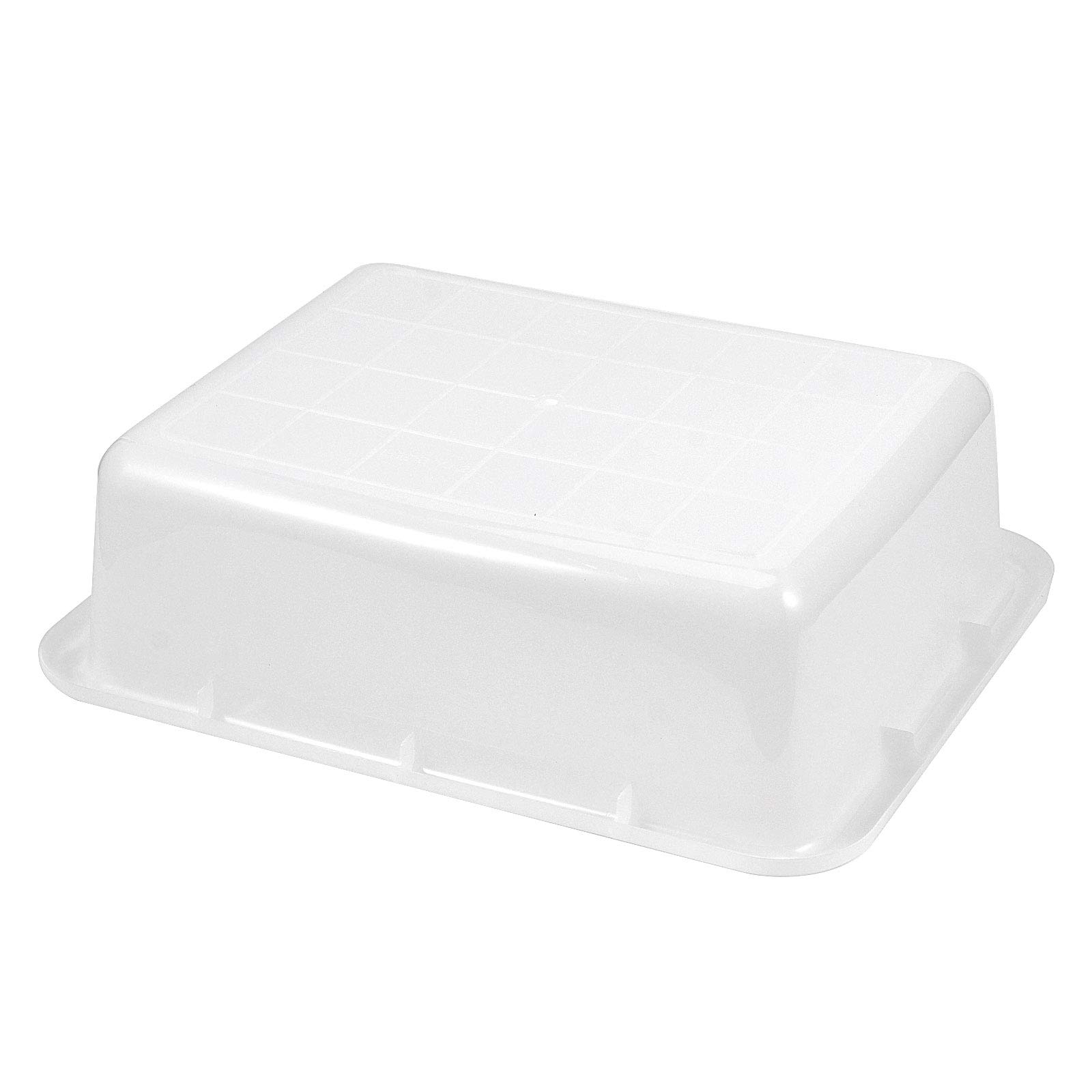 ZOENHOU 4 Pack 10 L Bus Tubs Plastic Bus Box Tote, White Commercial Plastic Bus Box Tote Box, Wash Basin Tote Box for Pantry Washing Dishes, 5 Inch Deep