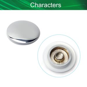 Yinpecly Metal Basin Sink Drain Stopper Zinc Alloy with Rubber 1.37 inch Diameter Silver Pop Up Push Button Drain Plug Anti-Clogging for Bathtub and Bathroom Kitchen Sink 3pcs