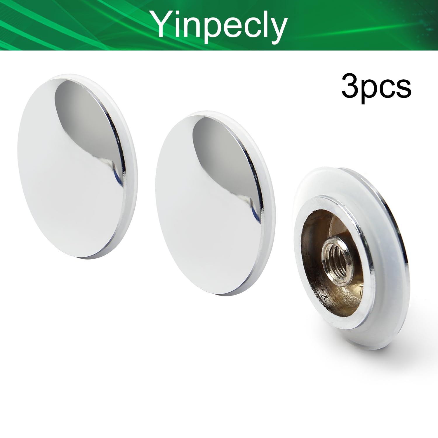 Yinpecly Metal Basin Sink Drain Stopper Zinc Alloy with Rubber 1.37 inch Diameter Silver Pop Up Push Button Drain Plug Anti-Clogging for Bathtub and Bathroom Kitchen Sink 3pcs