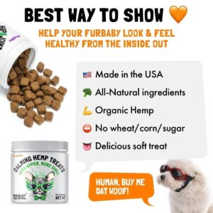 LEGITPET Calming Hemp Treats for Dogs 120 Soft Chews and Probiotics for Dogs with Natural Digestive Enzymes 120 Soft Chews Bundle - Made in USA