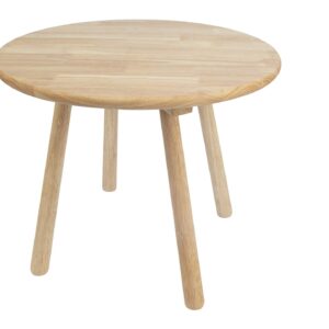 Wooden Toddler Table, Naturally Finished Solid Hardwood,Kids Stool Chair, Handmade, for Playroom, Nursery, Preschool, bedroom, Kindergarten Eating, Reading, Playing, Boys Girls Age 2+ (1, Round Table)