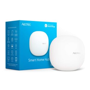 aeotec smart home hub, works as a smartthings hub, z-wave, zigbee, matter gateway, compatible with alexa, google assistant, wifi