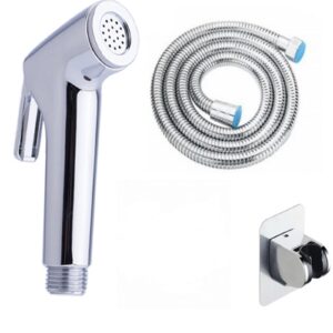 handheld bidet sprayer kit for toilet,full pressure leakproof bathroom jet kits spray attachment with hose,for feminine wash, baby cloth diaper washer pet, bathroom toilet