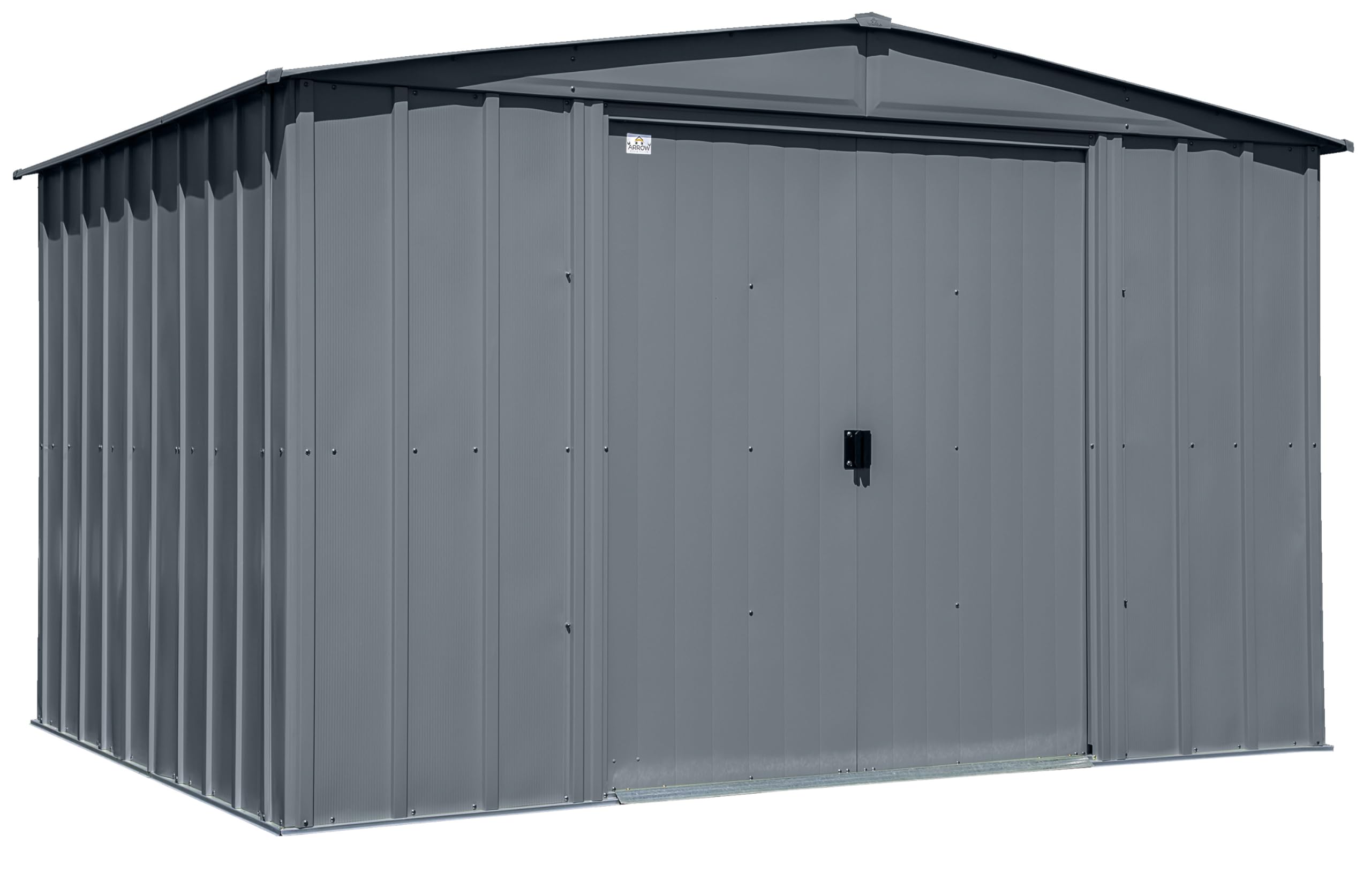 Arrow Classic Steel Storage Shed, 10x8, Charcoal