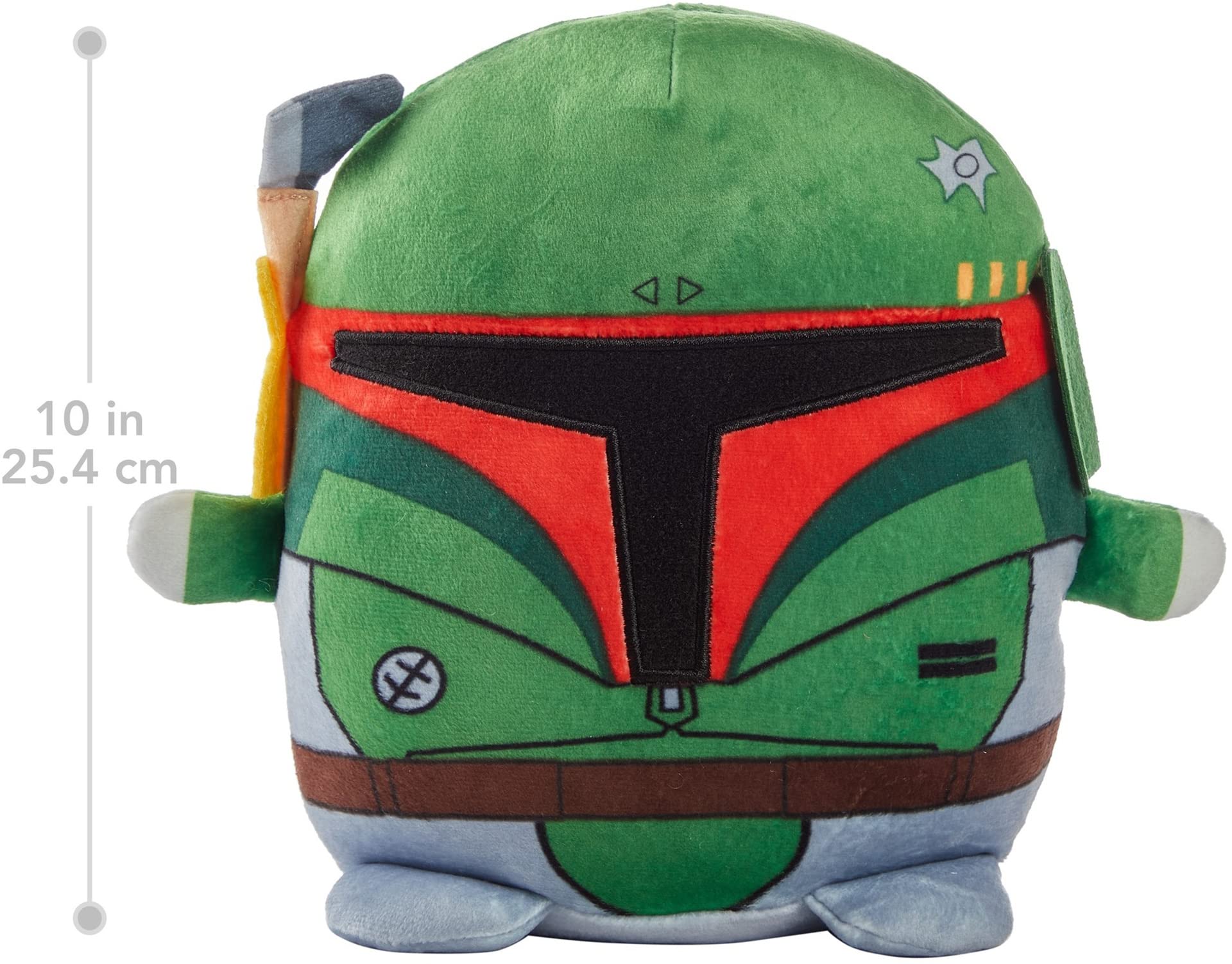 Star Wars Cuutopia 10-inch Boba Fett Plush, Soft Rounded Pillow Doll, Collectible Gift for Kids & Fans Ages 3 Years Old & Up includes Toy