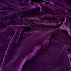 mirco velvet fabric for costumes and crafting 61 inches width by the yard entelare(deep purple 1yard)