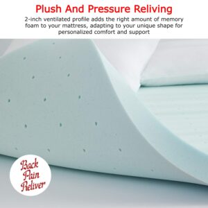 Empyrean Bedding Mattress Topper - 3 Inch Memory Foam Mattress Topper, Gel Infused Cooling Mattress Pad, King Size.