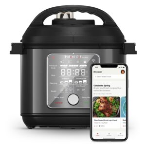 instant pot pro plus wi-fi smart 10-in-1, pressure cooker, slow cooker, rice cooker, steamer, sauté pan, yogurt maker, warmer, canning pot, sous vide, includes app with over 800 recipes, 6 quart