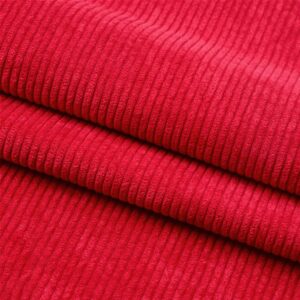 sqinaa corduroy fabric thickened 8 wicks soft and delicate have no elasticity suitable for spring, autumn and winter clothing 50x155cm,red